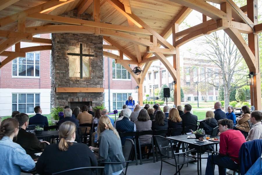 New pavilion dedicated with special ribbon cutting ceremony | Lipscomb ...